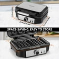 Monxook Extra Deep Belgian Waffle Maker 2 Slice Non Stick Waffle Iron