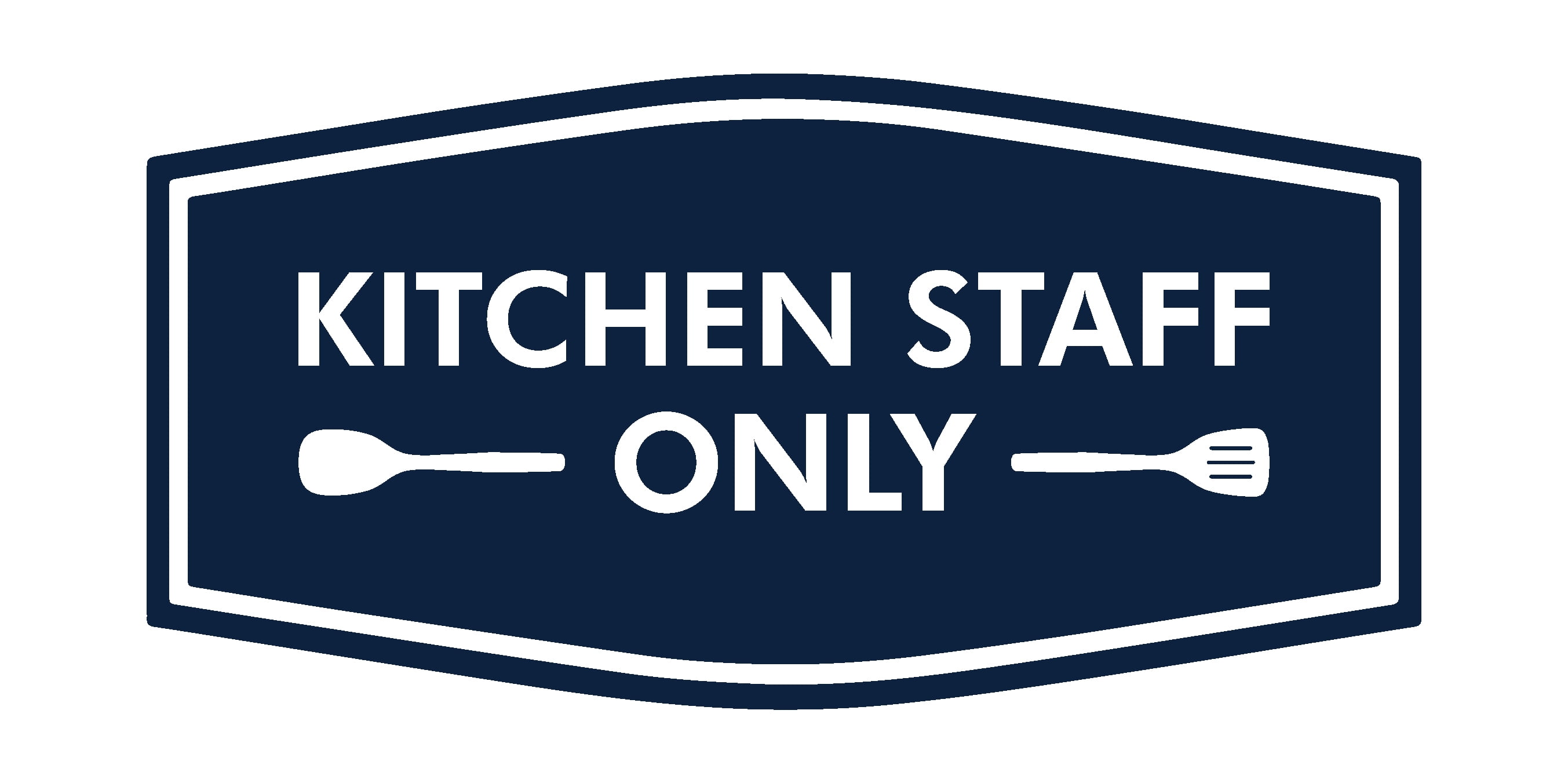 Signs ByLITA Fancy Kitchen Staff Only Spatula Graphic Sign (Navy Blue ...