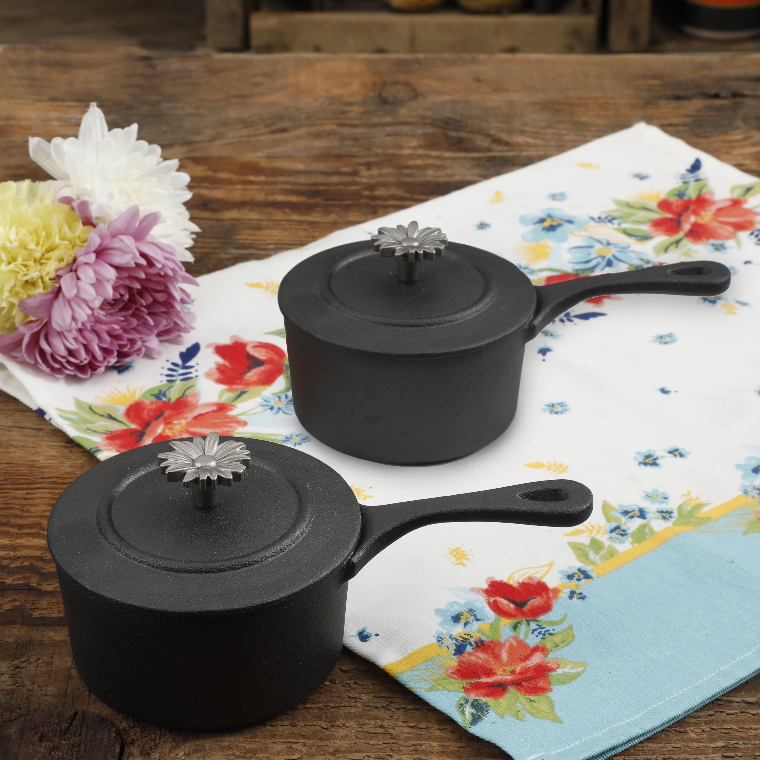 The Pioneer Woman Timeless Beauty Mini Preseason Plus Cast Iron Sauce ... The Pioneer Woman Timeless Beauty Mini Preseason Plus Cast Iron Sauce ...