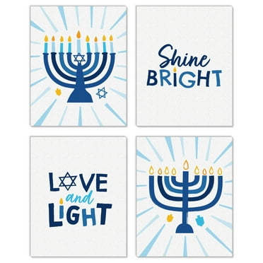 Big Dot of Happiness Hanukkah Menorah - Hanging Vertical Paper Door ...