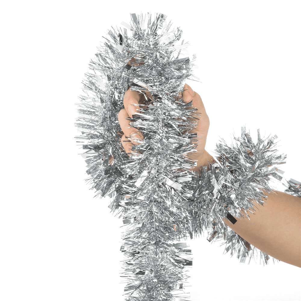 SANNO 19.7ft Christmas Tinsel Garland Tree Ornament, Thick and Full ...