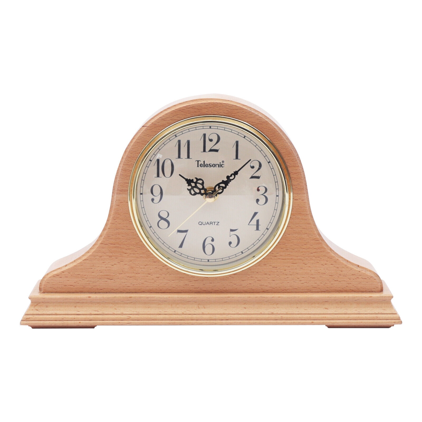 Vintage Ornament Desk Clock Beechwood Clock Tabletop Clock Decor ...