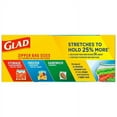 Glad Flex'nseal Zipper Food Storage Sandwich Bags 100 Count (Pack of 3 ...