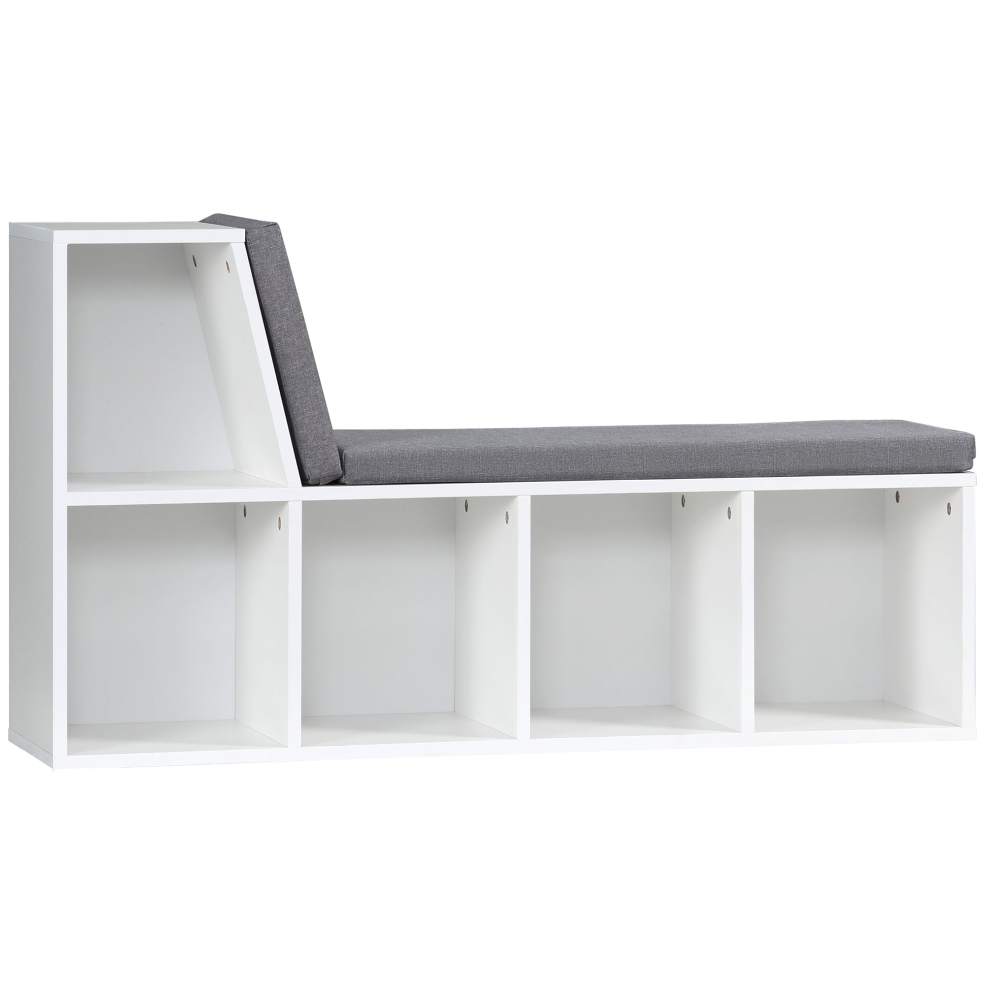Click here for Homcom 5-Cubby Bookcase With Cushioned Reading Noo... prices