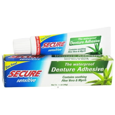 Secure Denture Adhesive Secure Denture Adhsv Sens 1.4 Oz, 4 pack ...
