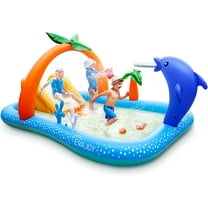 Sable BIG EXTRA LARGE Inflatable Pool, 95x75x40in Rectangular Pool for ...