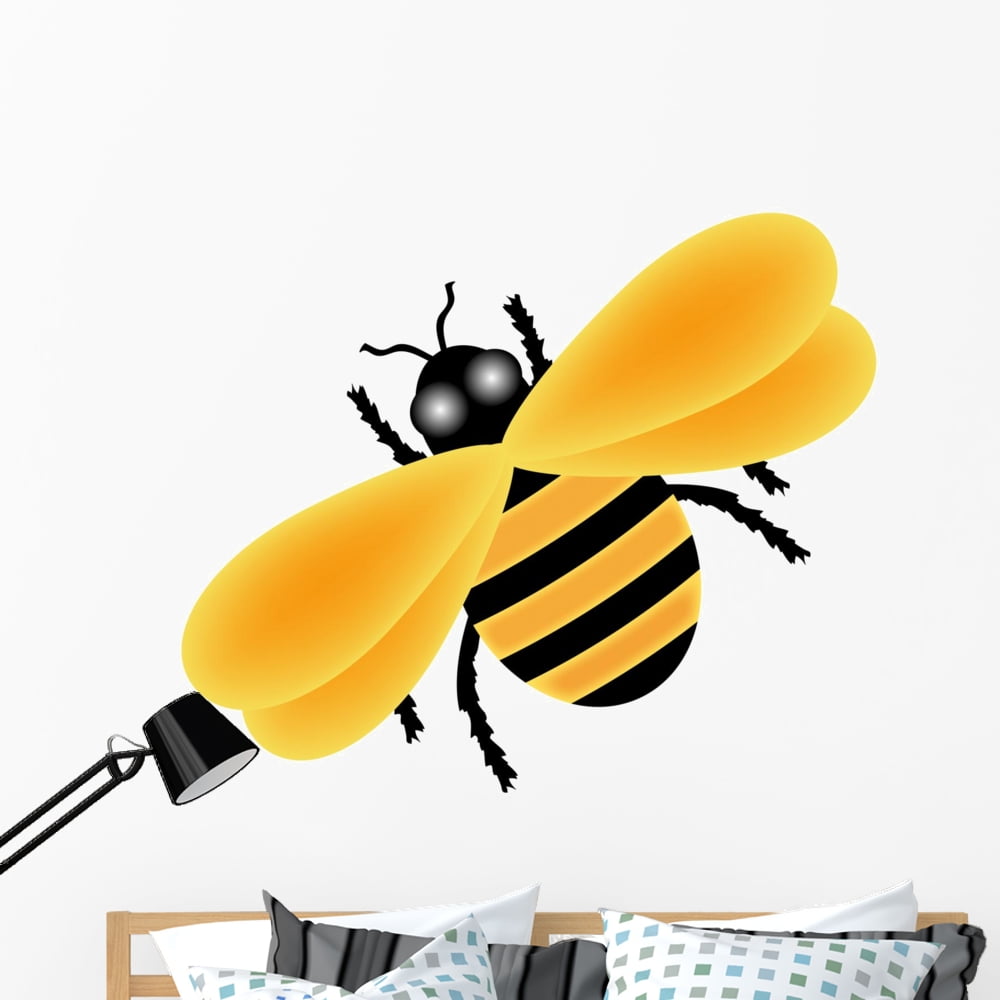 Illustration Yellow Bumble Bee Wall Mural by Wallmonkeys Peel and Stick ...
