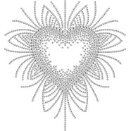 Love Iron on Rhinestones Transfer T-shirt Crystal Heat Transfer Designs ...