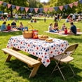 4th of July Disposable Plastic Table Cover, Flag-Themed Tablecloth for ...
