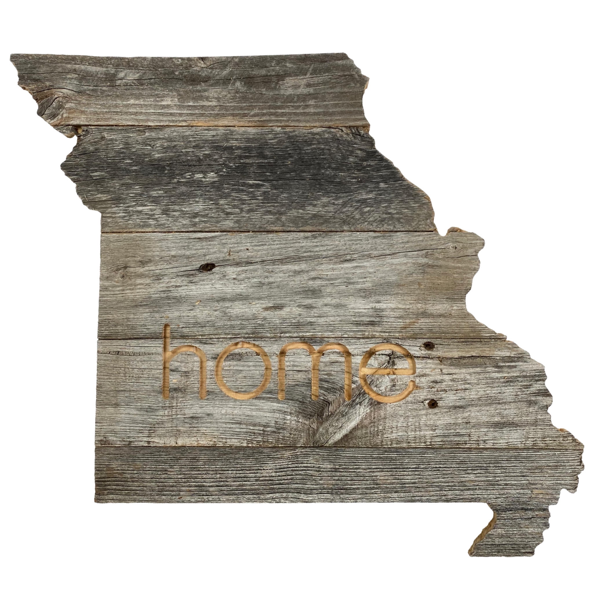 Large Rustic Farmhouse Missouri Home State Reclaimed Wood Wall Sign ...