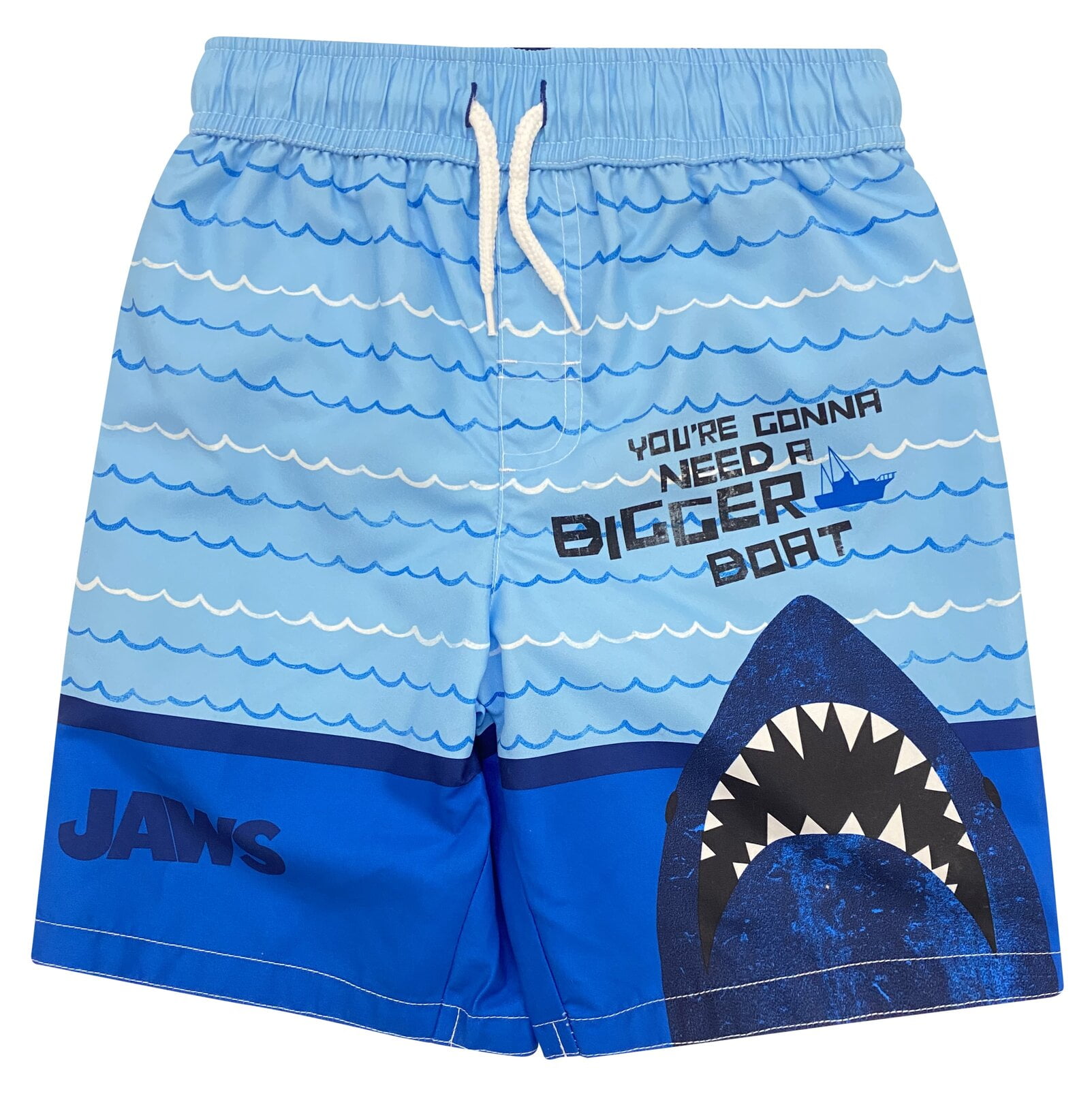JAWS Shark Little Boys Swim Trunks Bathing Suit Blue 5-6 - Walmart.com