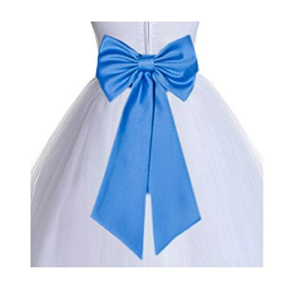 Ekidsbridal - Wedding Satin Tiebow Sash Bow Tie Sash with Velcro ...