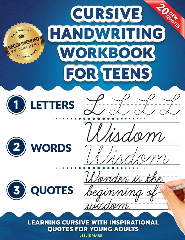 Pre-Owned Cursive Handwriting Workbook for Teens: Learning Cursive with ...