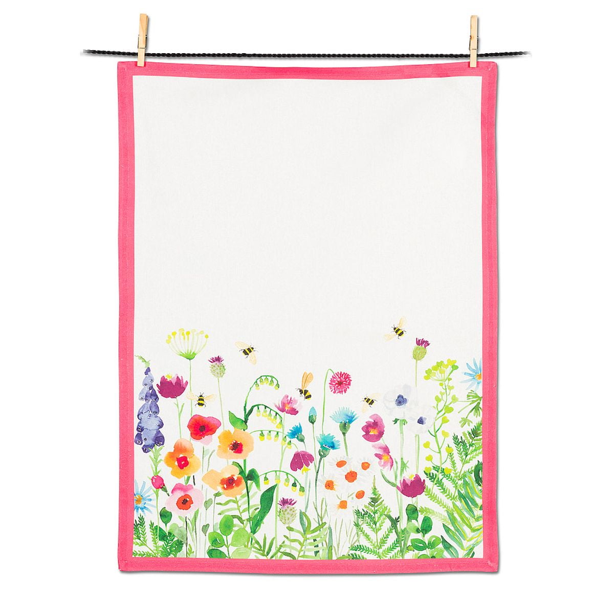 Set of 1 Bee Garden Tea Towel - Walmart.com