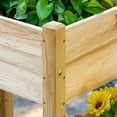 Outsunny Raised 3-Tier Garden Bed, Elevated Wooden Planter Box with ...