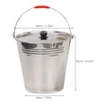 BESTYASH Portable Metal Bucket with Lid Strong Corrosion Resistant ...