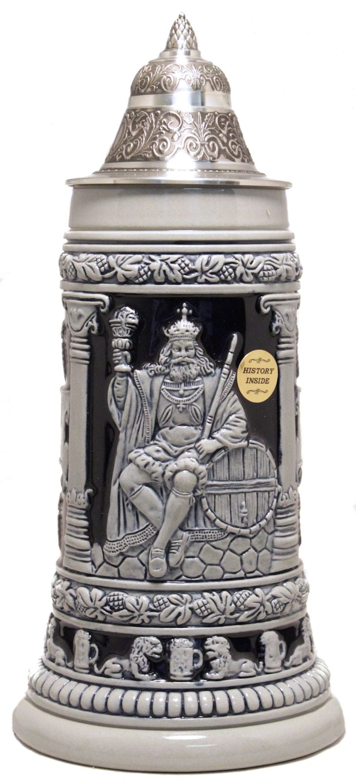 Gambrinus King of Beers LE Blue Relief German Beer Stein .75L Made in ...