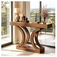 Sofa Table 43.3 Inch, Console Table Behind Couch, Modern Curved Leg ...