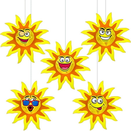 5 Pieces Sun Honeycomb Double-sided Sun Centerpiece Balls Sun Honeycomb ...