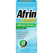 Afrin No Drip Allergy Sinus 12 Hour Nasal Decongestant Pump Mist-15mL ...