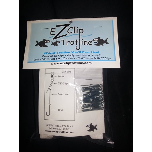 EZ Clip Trotline. Includes EZ to Use Trotline Clips. Made In America ...