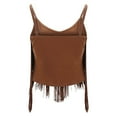 DuoJiaJ Women's Casual Sleeveless Fringe Tank Top Stylish Backless ...