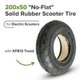 AlveyTech 200x50 "No-Flat" Flat Free Solid Rubber Scooter Tire with ...