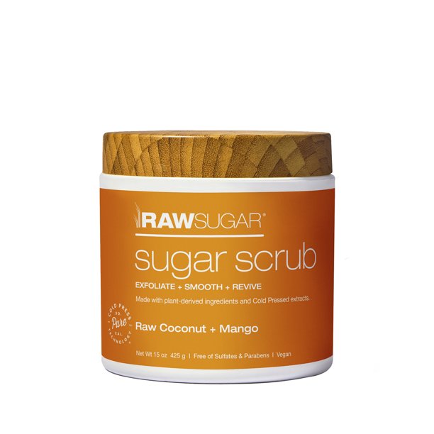 Raw Sugar Exfoliating Sugar Scrub, Raw Coconut and Mango, 15 oz ...