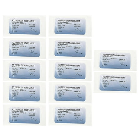 FanShow 12 Pcs Suture Thread With Needle Practice Suturing Camping ...