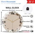 Toughened Glass Wall Clock with Floral Art Silent Movement, Battery ...