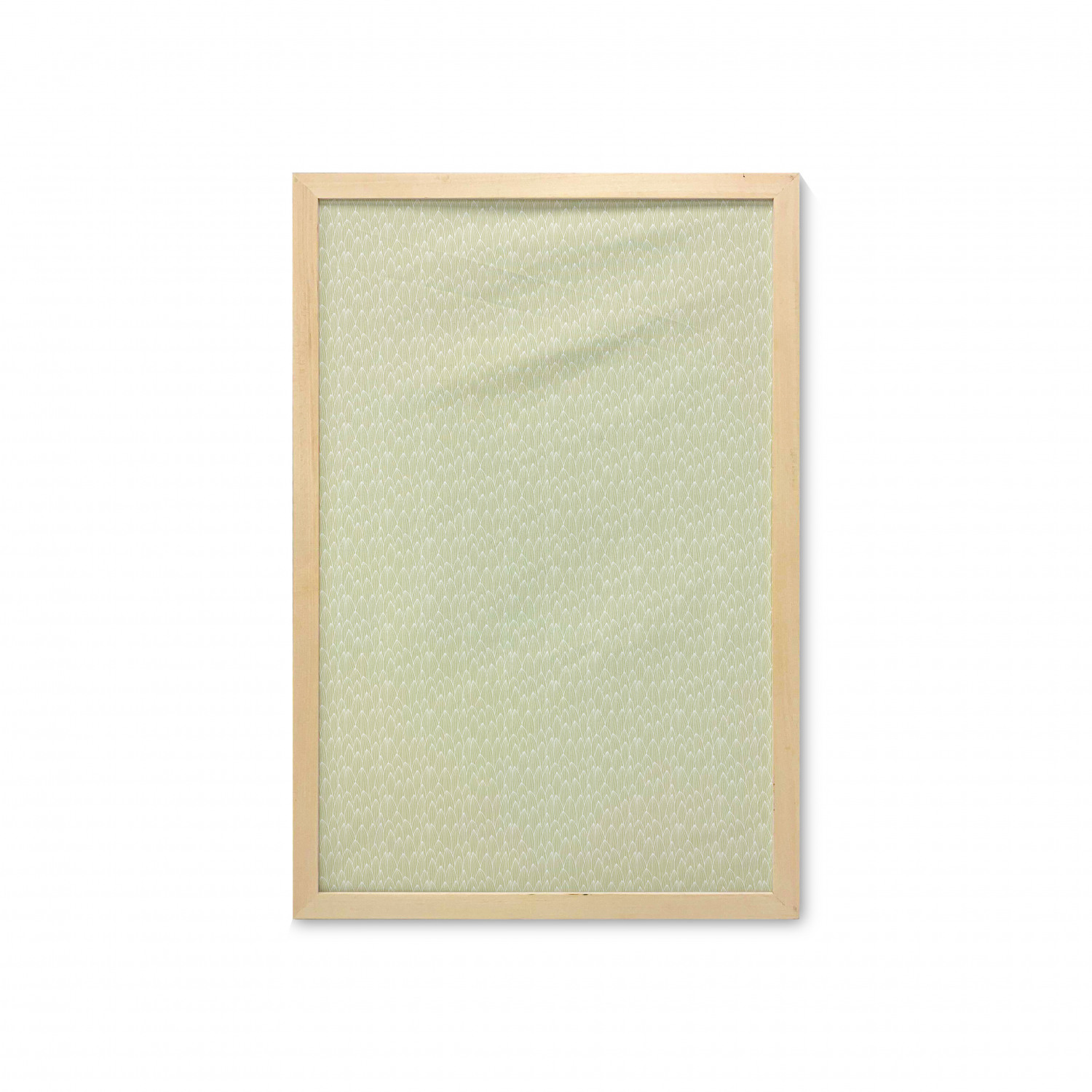 Muted Colors Wall Art with Frame, Hand Drawn Cactus Grid Pattern Exotic ...