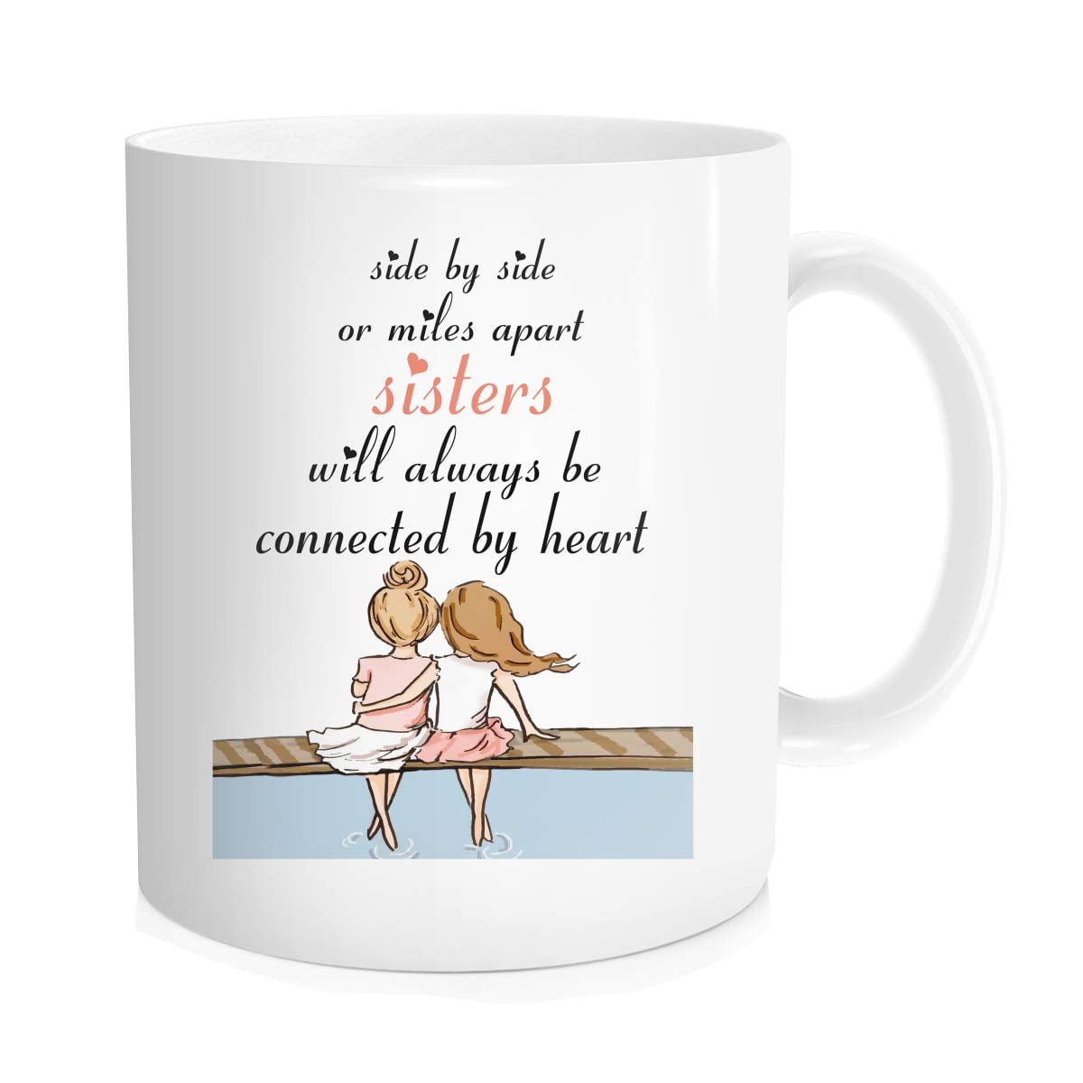 Click here for Waldeal Sister Coffee Mug  Side By Side Or Miles A... prices
