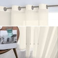 Cream Sheer Curtains 63 Inch Long 2 Panels, Solid Color Light Filtering ...