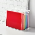 The Home Edit Office File Box with Top Handle, Clear Plastic, 13.3" x 7 ...