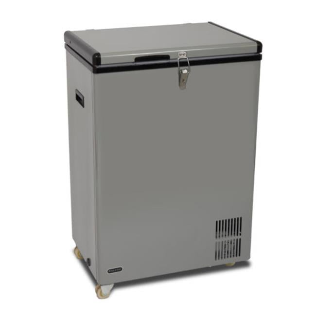 95 qt Portable Wheeled Freezer with Door Alert & 12V Optio, Gray ...