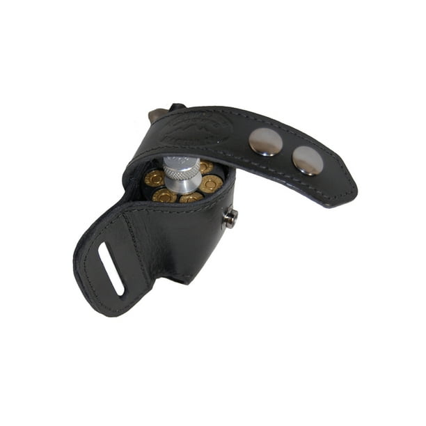 Barsony Black Leather Revolver Speed Loader Pouch for 7 round .38 .367 ...