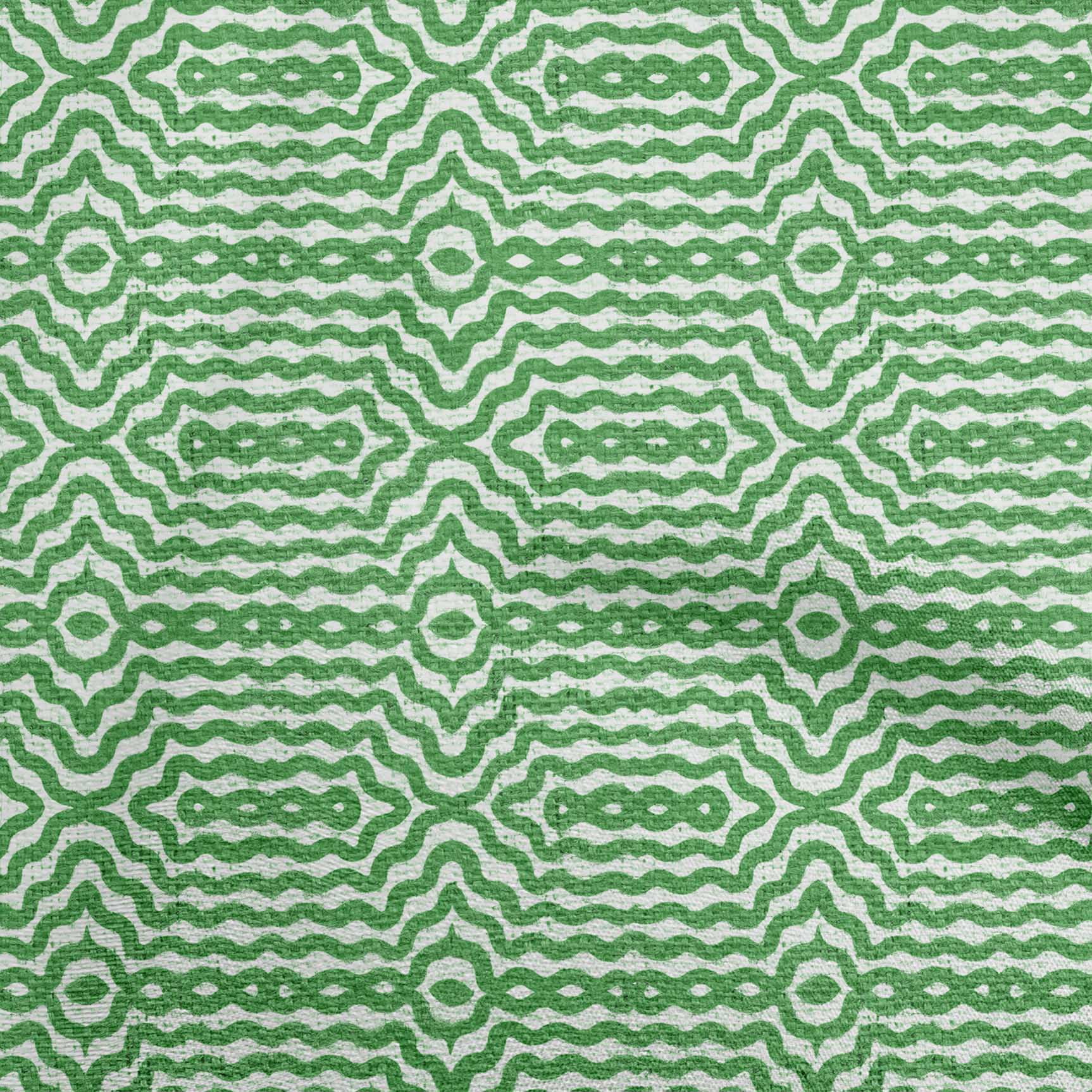 oneOone Silk Tabby Green Fabric Abstract Dress Material Fabric Print ...