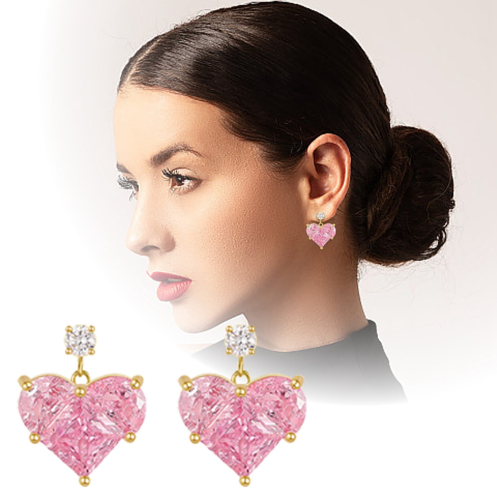 Click here for Haljen Womens Heart Earrings Heart Earrings Acryli... prices