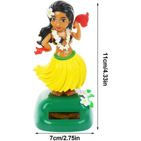 Shaking Head Doll Dancing Figure Toy Solar Hawaiian Dance Figure Car ...