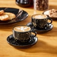 Vancasso 2.5 oz Coffee Mug Sets of 6, Stackable Espresso Cups with ...