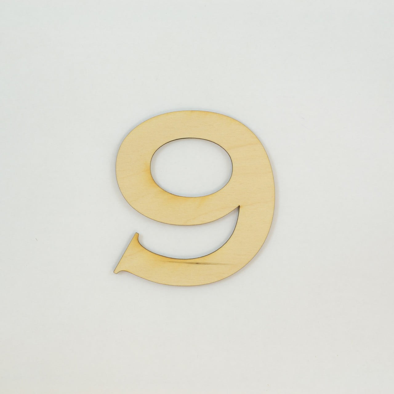 1 Pc, 10 Inch X 1/4 Inch Wood Numbers 9 In The Copperplate Gothic Bold ...
