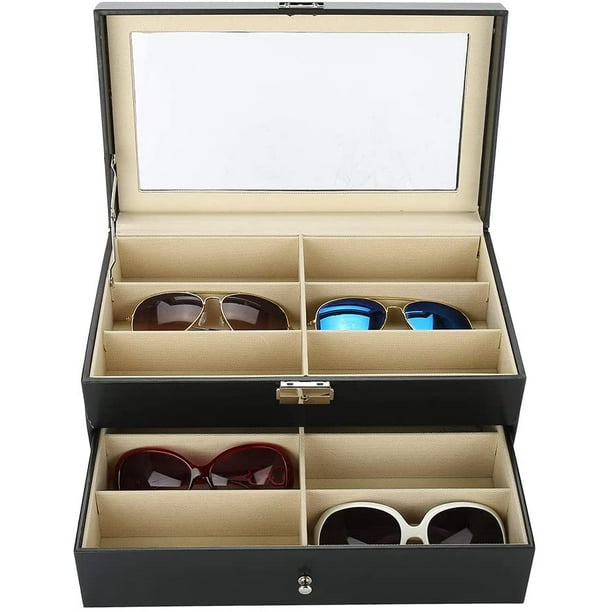 Sunglasses Storage Box,12 Piece Eyeglasses Storage and Sunglass Glasses ...