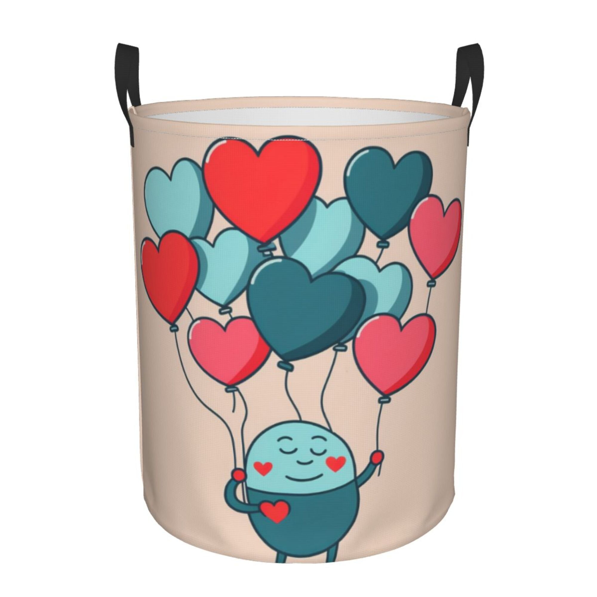 LNWH Laundry Basket, Cartoon Heart Balloons Boy Pattern Foldable ...
