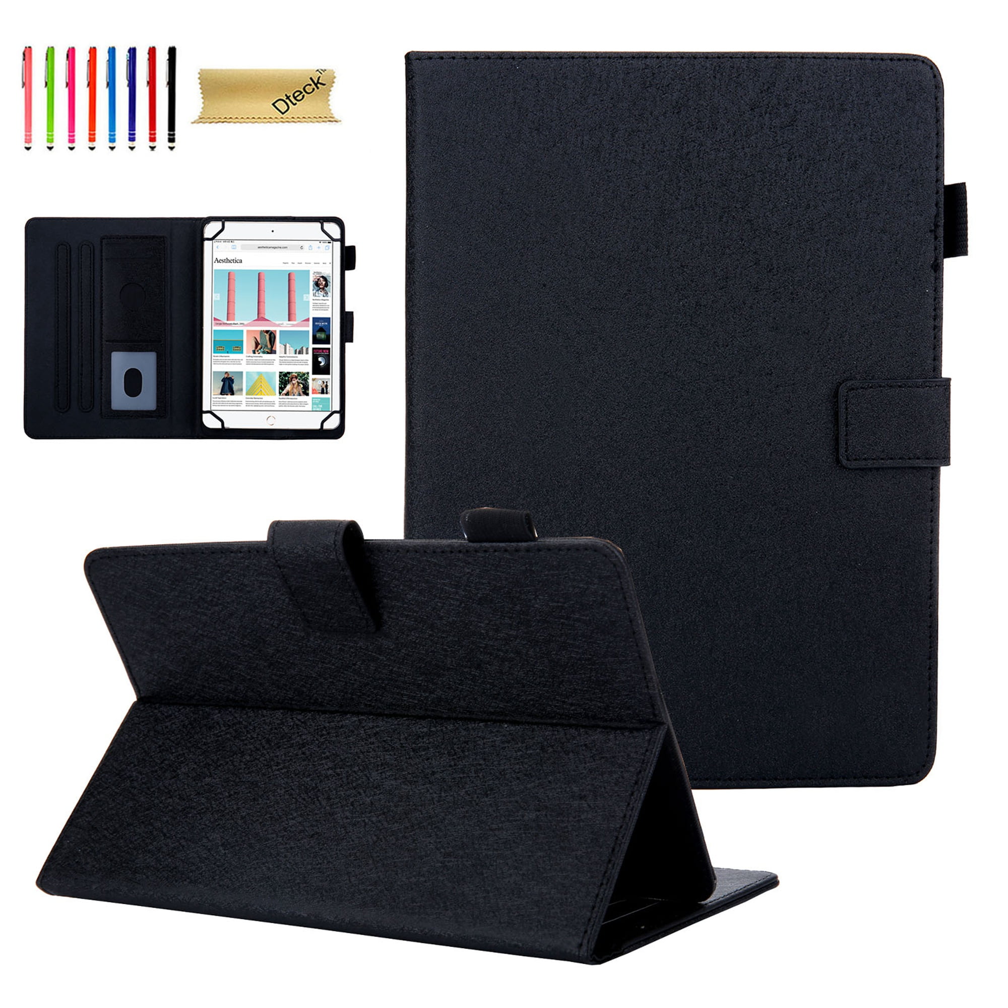Dteck Universal 7.5-8.5 inch Tablet Case, Multi-Angle Stand Flip Wallet ...
