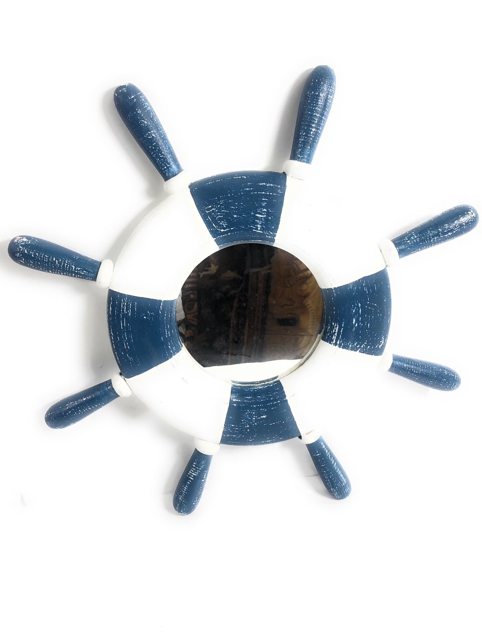 Ship Wheel Mirror 20" - Yellow Rustic Nautical Decor | #ort1700150b ...