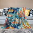 WYYP Ocean Scene Seamless Print Blanket Ocean Scene Seamless Blanket ...