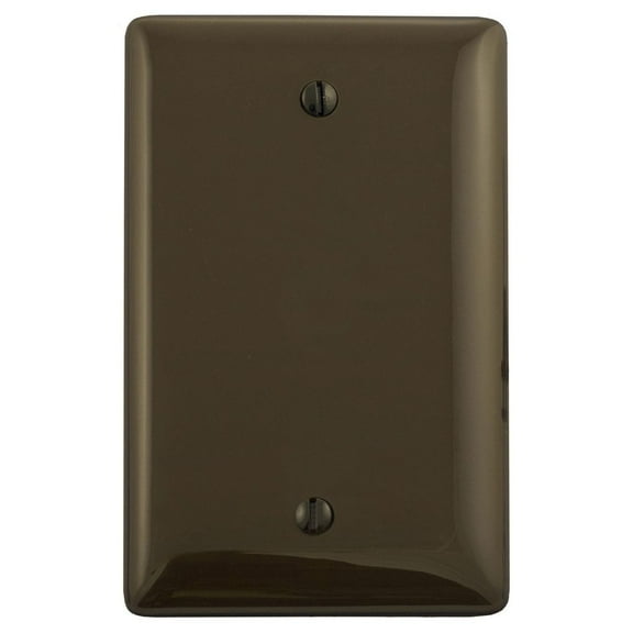 Hubbell NP13OW 1-Gang Box Mount Blank Wall Plate, Unbreakable Nylon ...