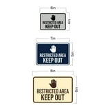 Classic Framed Restricted Area Keep Out Sign (Black) - Medium - Walmart.com