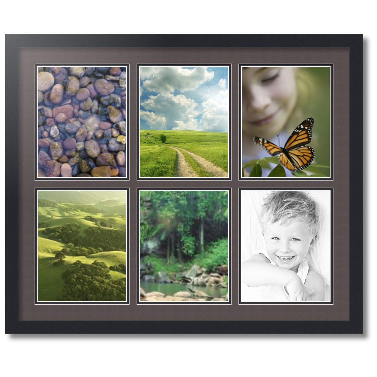 ArtToFrames Collage Photo Picture Frame with 6 - 8x10 Openings, Framed ...