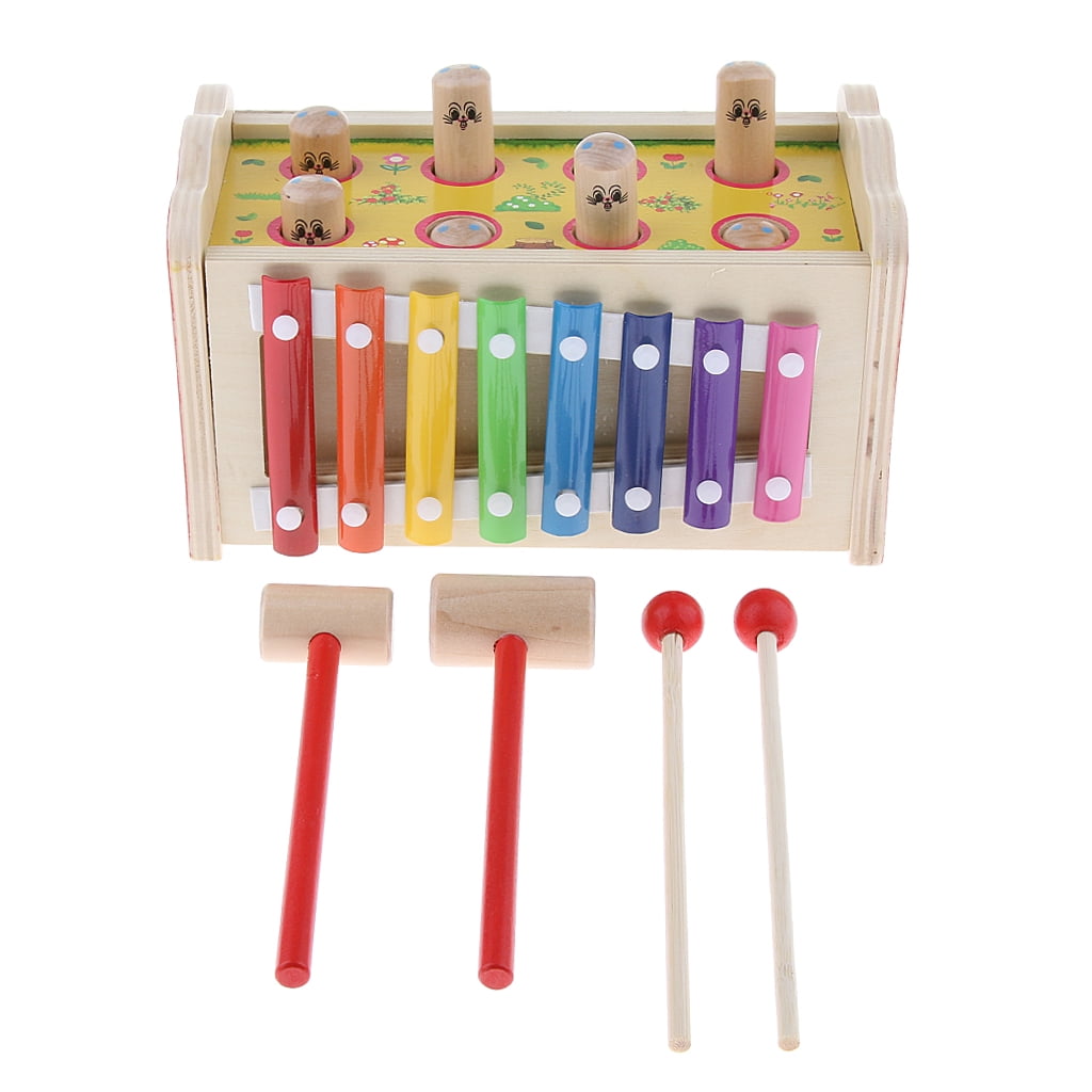 Pound and Tap Bench with Slide Out Xylophone Ball Pounding Tapping Kids ...
